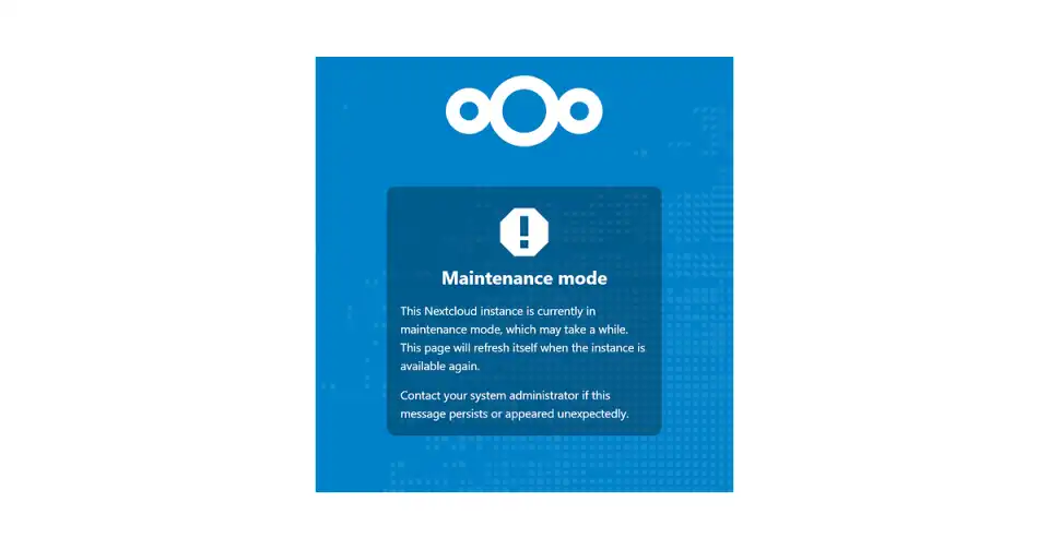 ☁️ Fix Nextcloud i Maintenance Mode